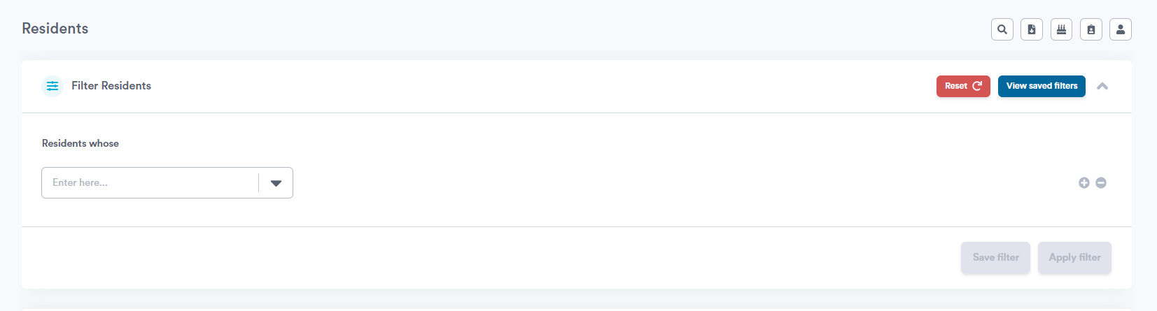 Filtering your Resident List